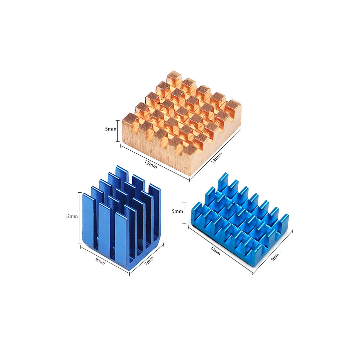 Raspberry Pi 4 Model b Heatsink Metal Copper Heatsink Passive Cooling ...