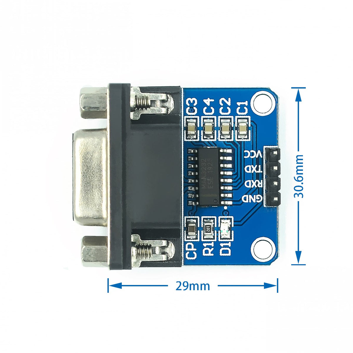 Original Mini RS232 To TTL Converter Adaptor Module Board Max3232 Seri ...